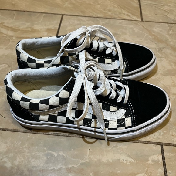Vans | Shoes | Vans Checkered Black And White Sneakers Old Skool | Poshmark